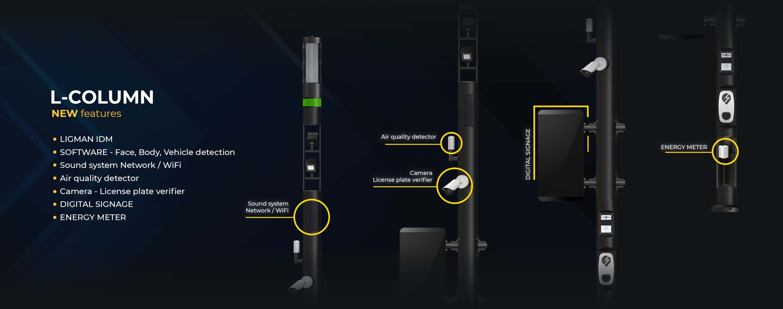 L-COLUMN Intelligent light column - Architectexpo